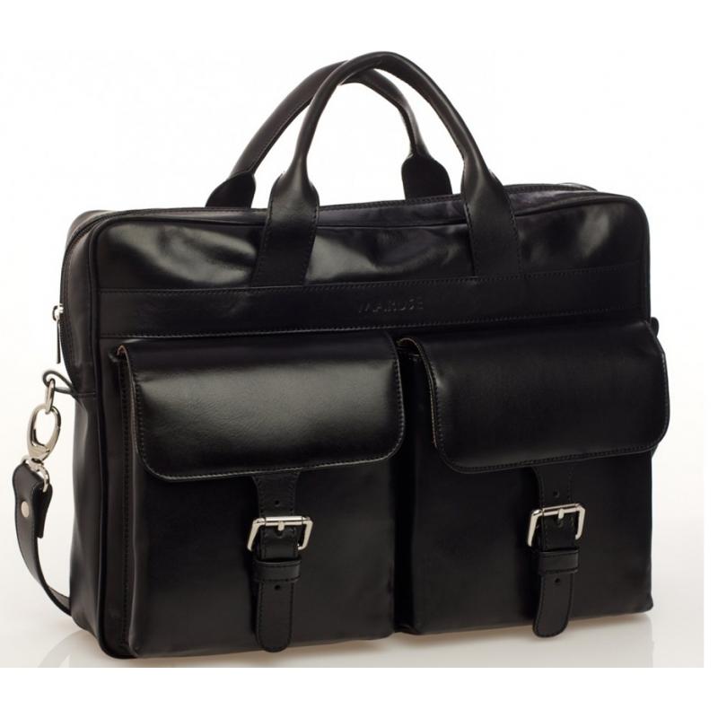 Unique leather briefcase for documents