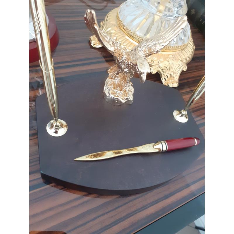 Luxury pens holder with clock Saint Exupery