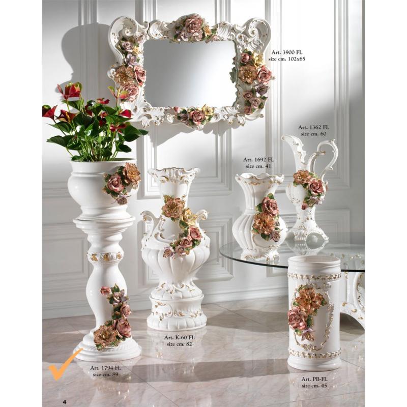 Beautiful column with flowers