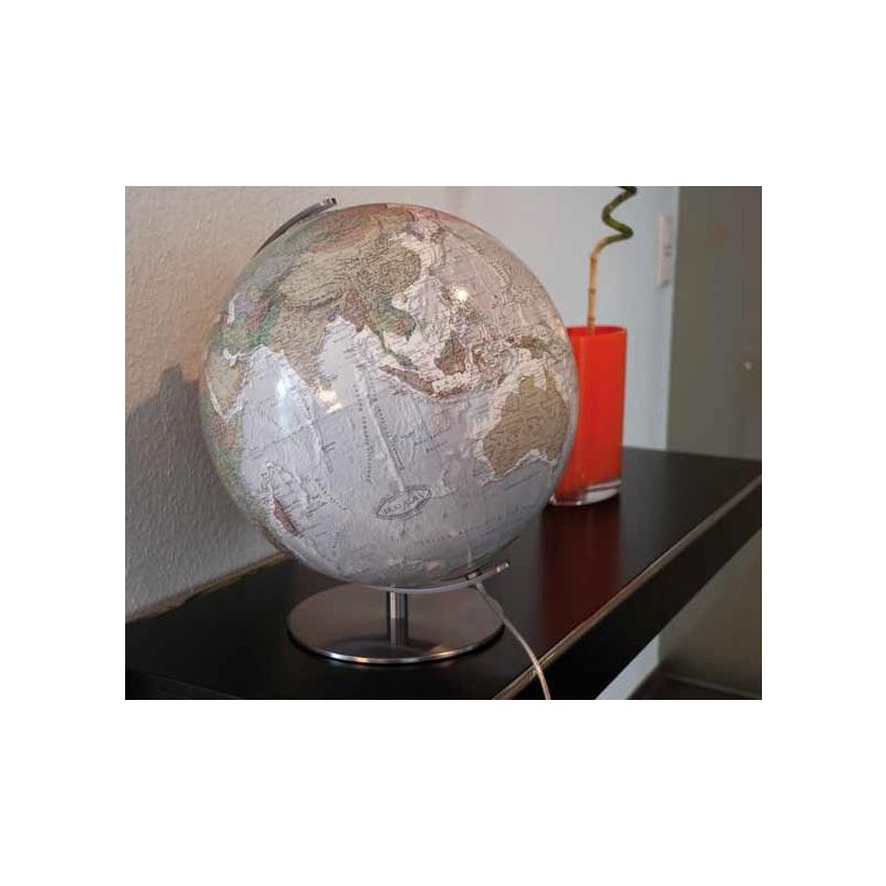 Illuminated desk globe Duo Alba