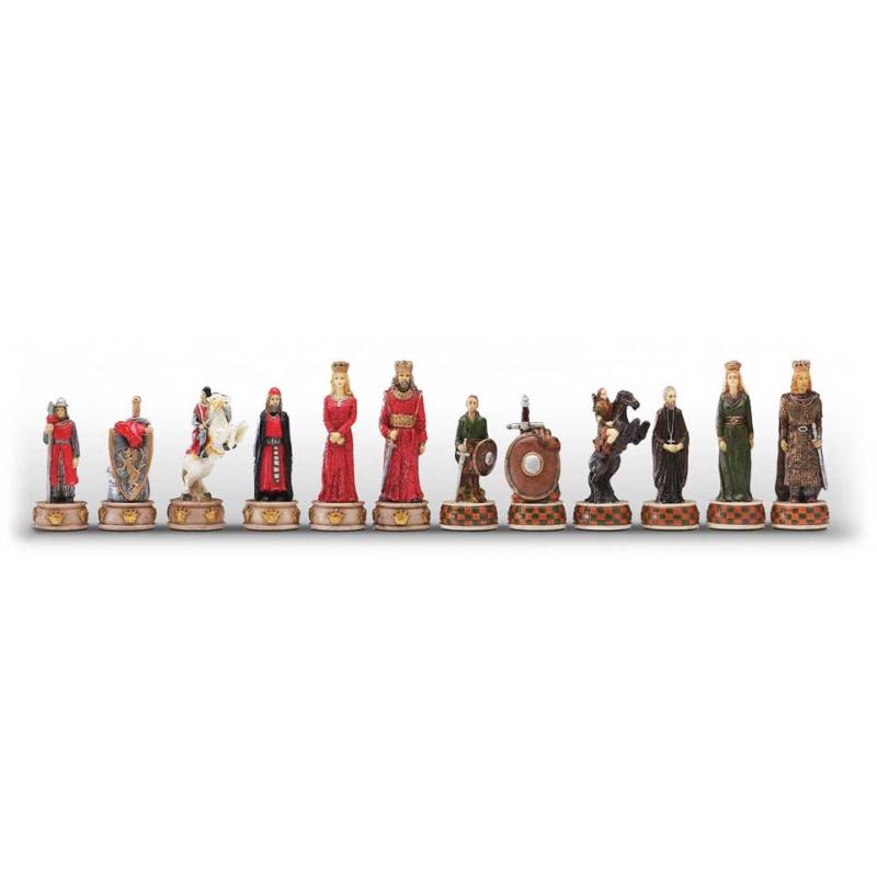 Hand-painted chess set – England against Scotland