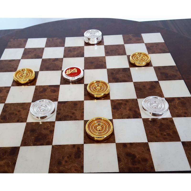 Silver and gold plated checkers - 24 pieces 19GS
