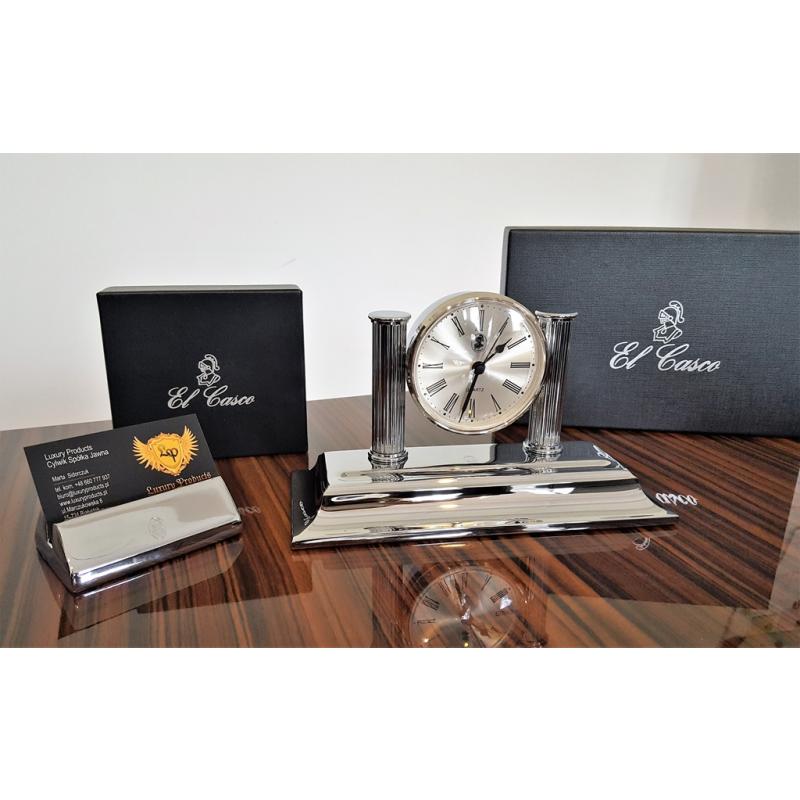 Chrome plated set of elegant desk accessories