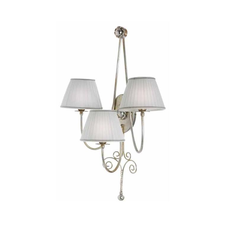 Classical wall light decorated with silver leaf to the hall