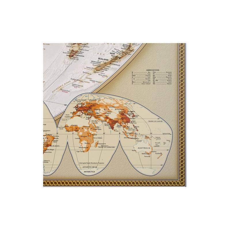 Elegant political world map by National Geographic