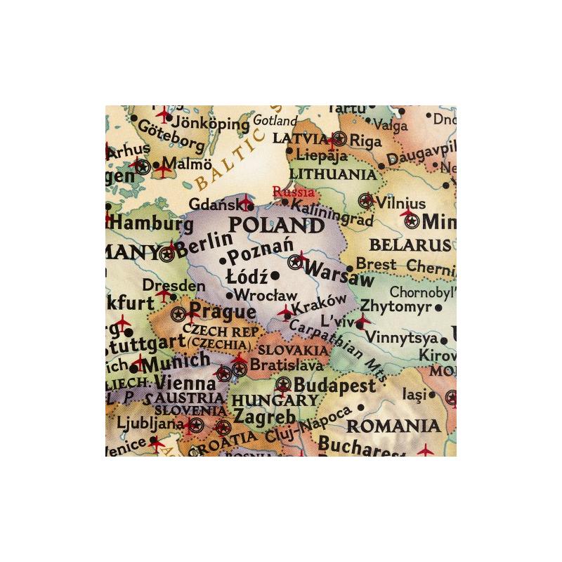 Elegant political world map by National Geographic